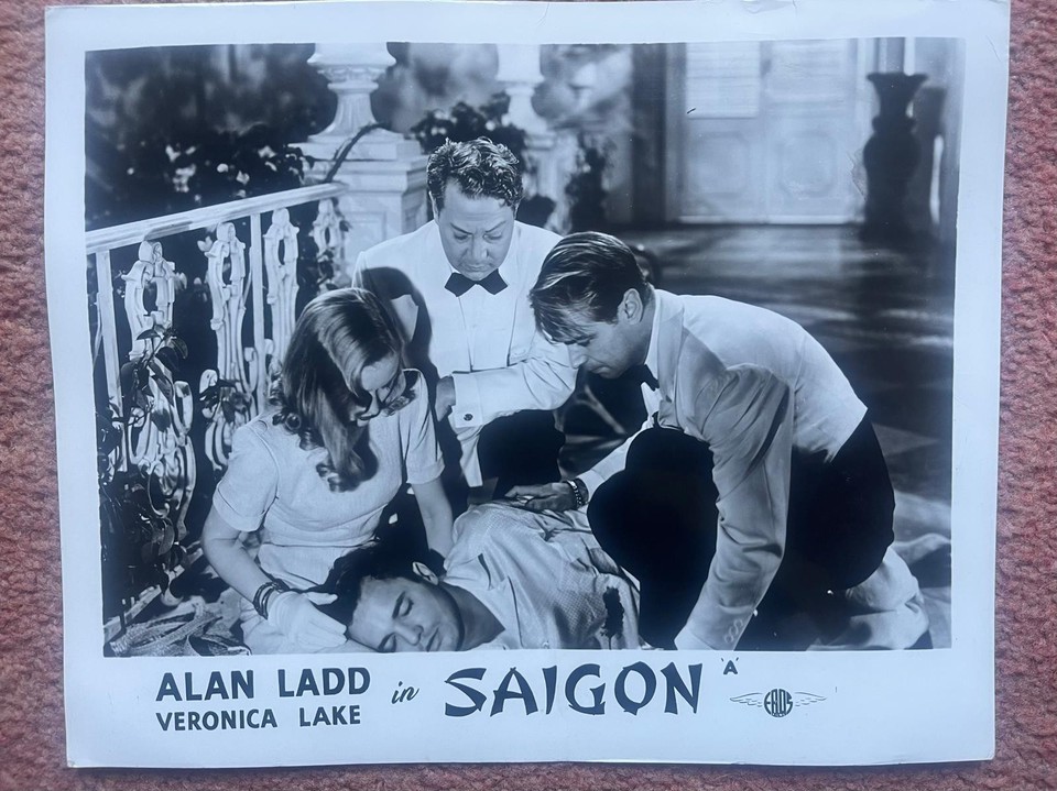 Saigon (1948) 8 UK Lobby Cards on Thick Paper - Alan Ladd and Veronica Lake. | eBay UK