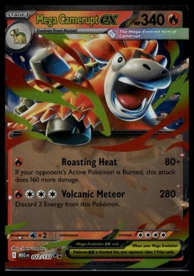 Mega Camerupt ex #022/132 ME01: Mega Evolution Pokemon Card | eBay