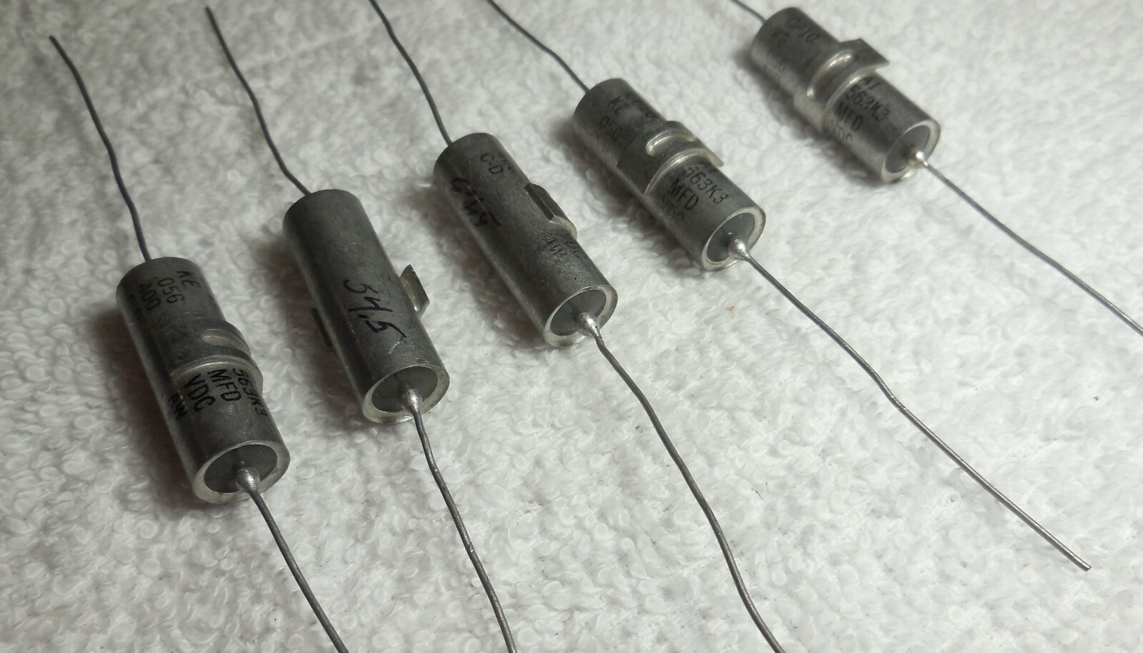 Qty(5) Cornell CP10 .056uf 400VDC Paper Dielectric Military Capacitors ...