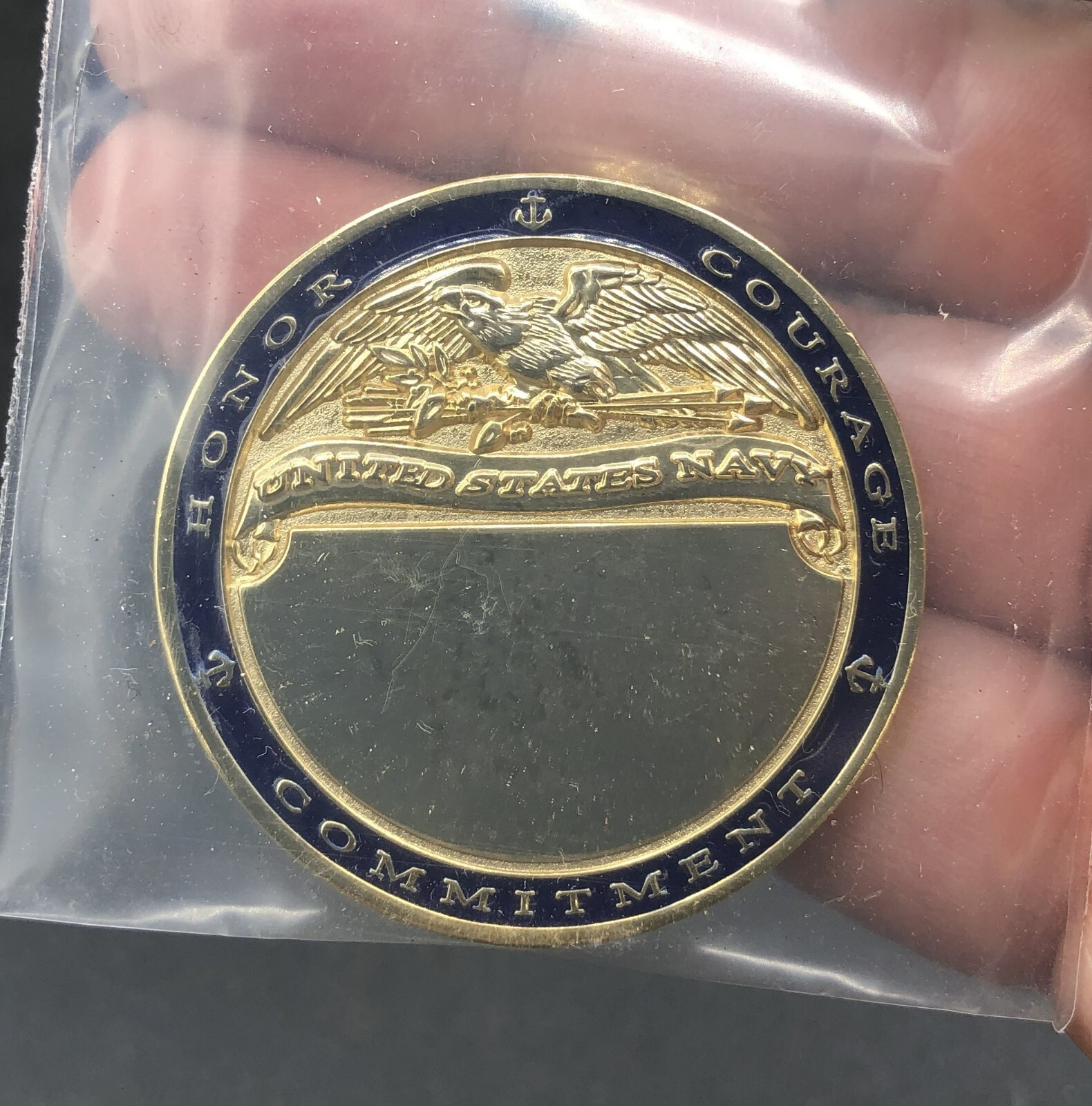 US Navy Warrant Officer 4 Honor Courage Commitment Challenge Coin/Token ...