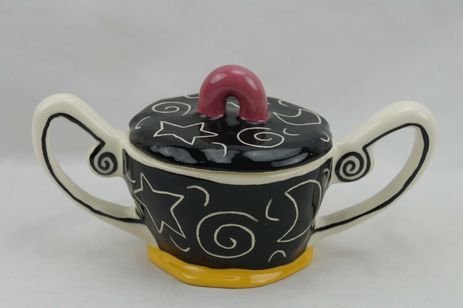 Robin Spear Whimsical Stars Moon Black USA California Covered Sugar ...