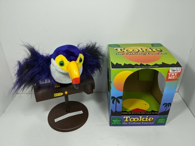 Vintage 1993 Gemmy Tookie Talking Toucan Bird Repeats What You Say ...
