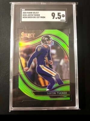2020 Panini Select Justin Tucker Neon Green Die-Cut Prizm SGC 9.5 | eBay