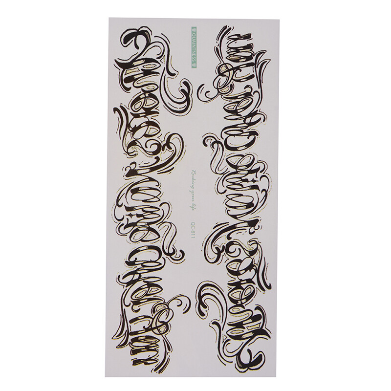 1PC temporary english word tattoo stickers waterproof body art tattoos ...