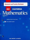 Holt Mathematics California: Homework and Practice Workbook Course 1 ...