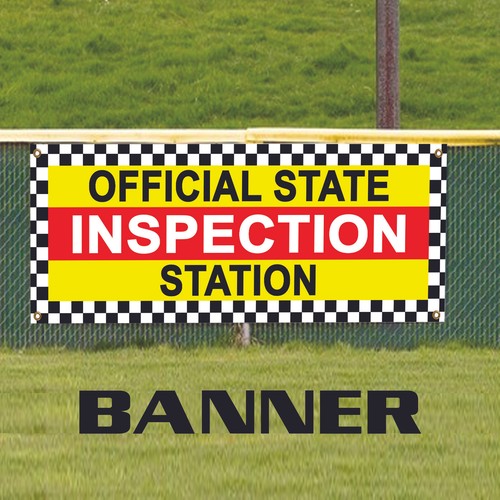 Official State Inspection Station Advertising/Decoration Vinyl Banner ...
