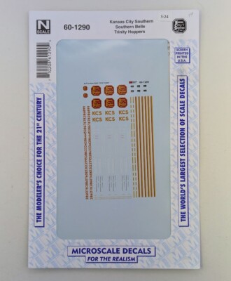 Microscale Decals 60-1290 N Scale KCS Southern Belle Trinity Hoppers ...