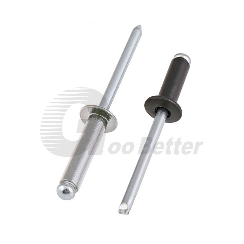 Aluminium Pop Rivets Dome Head Blind Rivets White/Black Zinc Plated 2 ...