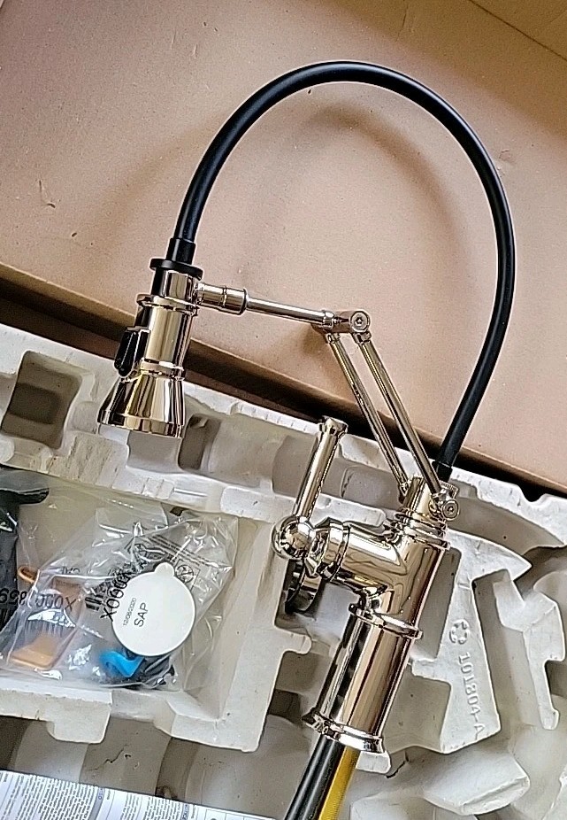 Brizo 63225LF-PN Artesso Polished Nickel Articulating Pull Down Kitchen ...