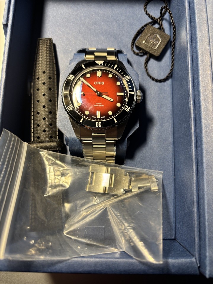 Oris X Red Bar Limited Edition II diver Sixty Five RRP2,300 | eBay UK