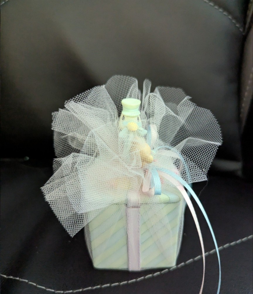 Vintage Precious Moments Baby Girl Baby Shower Stork Gift Box NWT | eBay