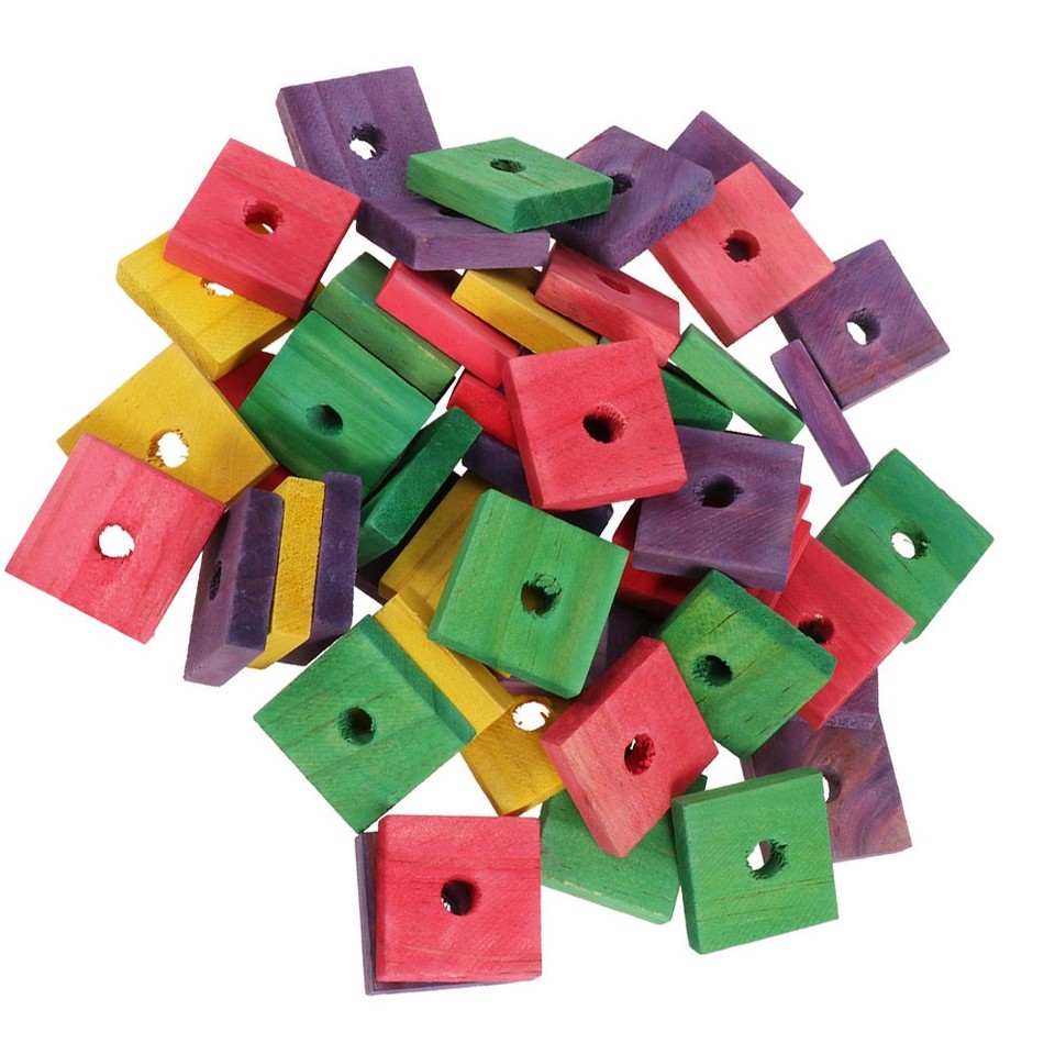 50 Pcs Bird Wooden Block Toys Parrot Chewing Toy Pet Bite Toys Made ...