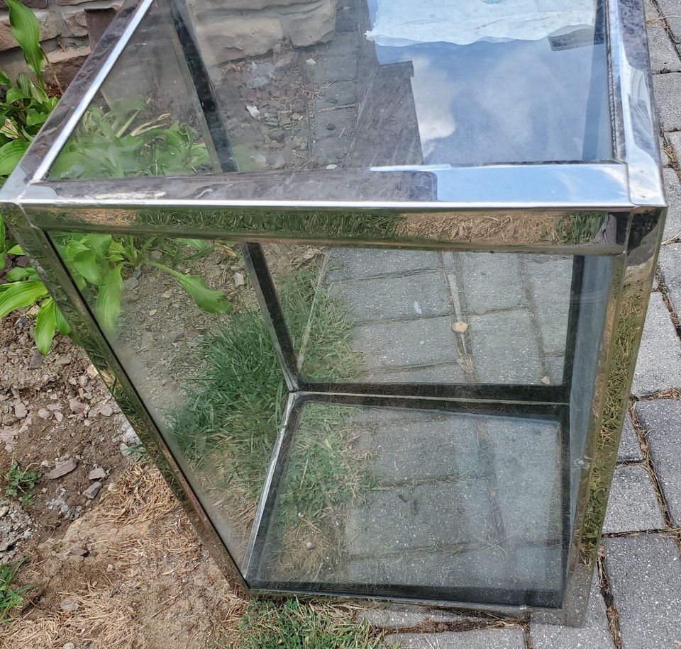 Metaframe Aquarium Fish Tank Chrome Slate Bottom 20 Gallon Glass Tank ...