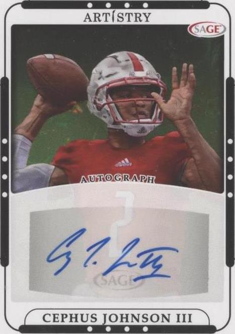 2023 SAGE Artistry - Autographs Cephus Johnson #ART-CJ (AU, RC) for ...