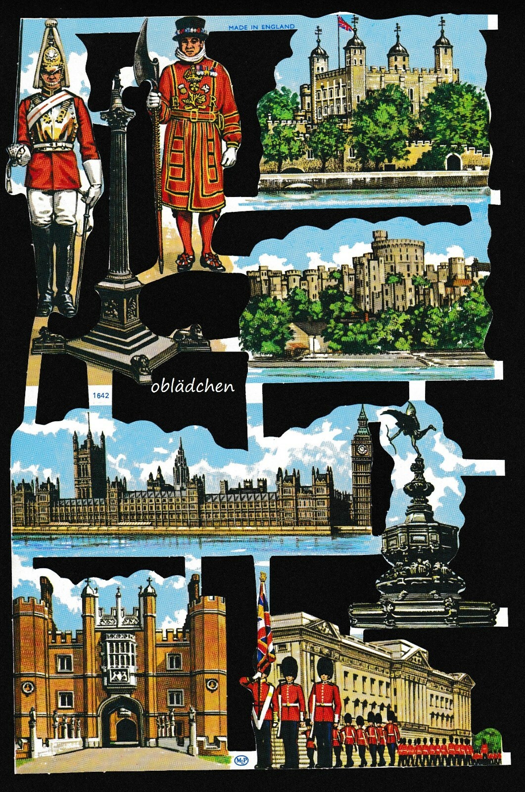 # GLANZBILDER # MLP 1642 London-Motive, Tower, Wache, Soldaten, super ...