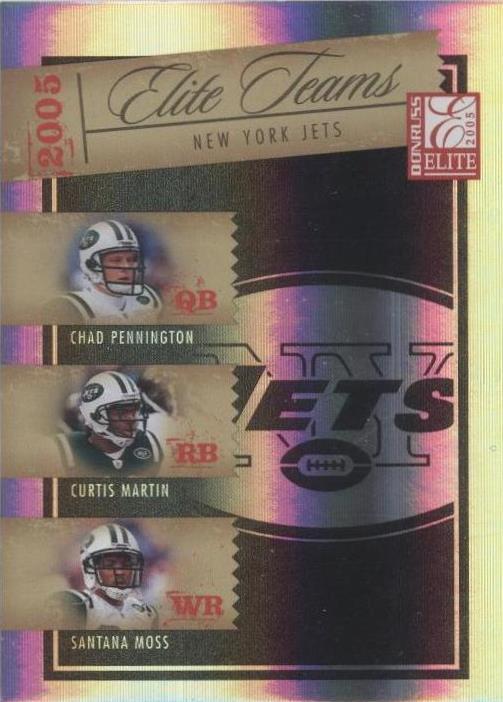 2005 Donruss Elite - Elite Teams Curtis Martin, Santana Moss, Chad ...