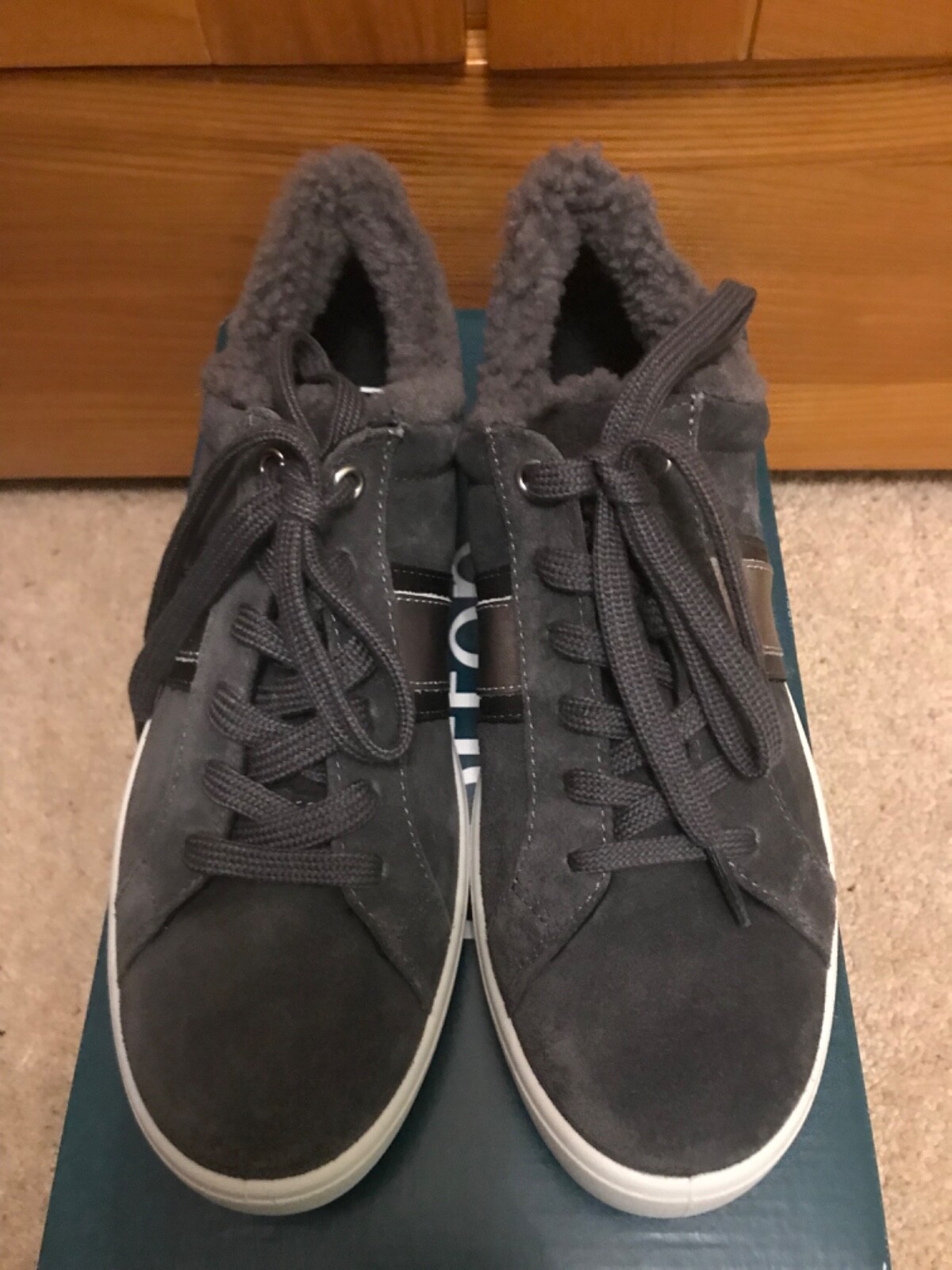 Hotter Dash -DASHX1 - Smokey Grey suede trainers, Size UK 6.5, EU 40 ...