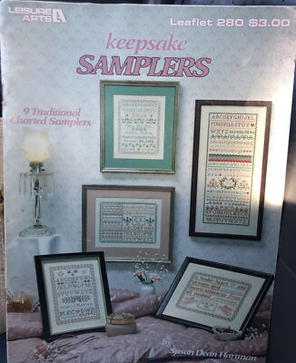 LEISURE ARTS Keepsake SAMPLERS #280 ~ 9 Charted Samplers Susan Dean ...