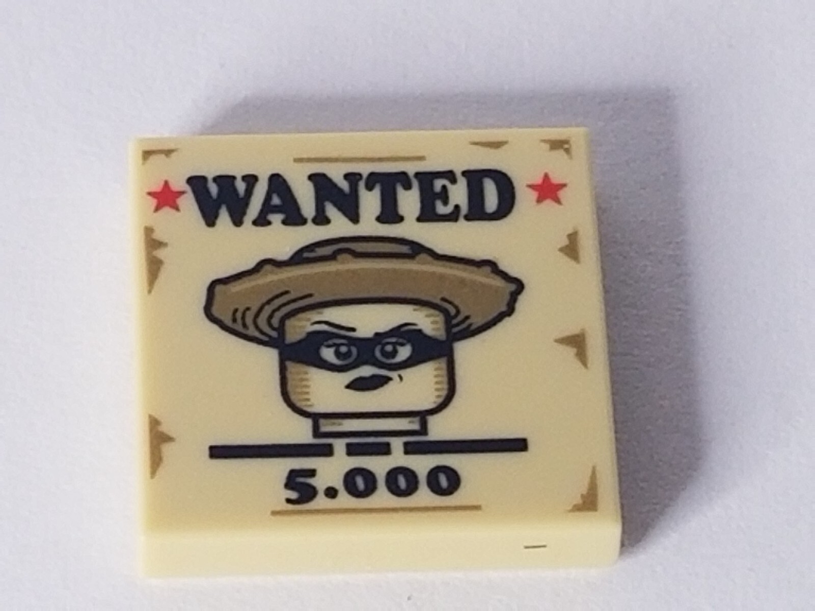 LEGO Minifigure Girl Bandit Wanted Poster Printed 2x2 Tile Tan $5000 ...