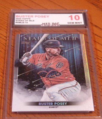 BUSTER POSEY****2022 TOPPS---GEM MINT 10***STARS MLB***GIANTS----Mad ...