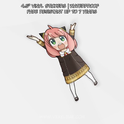 Anya - Spy x Family Point Holding Up | Cute Vinyl Anime Sticker JDM ...