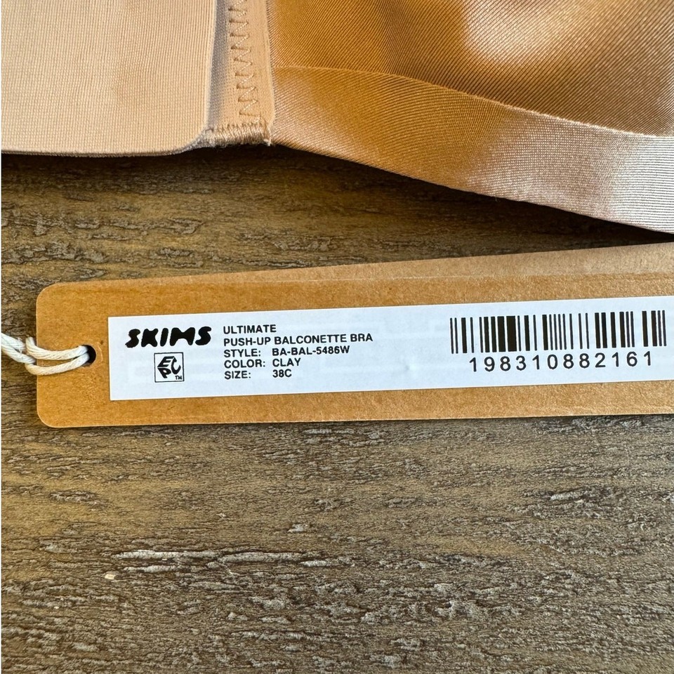 SKIMS Ultimate Balconette Push-Up Bra Clay 38C NWT Sexy Shaping ...