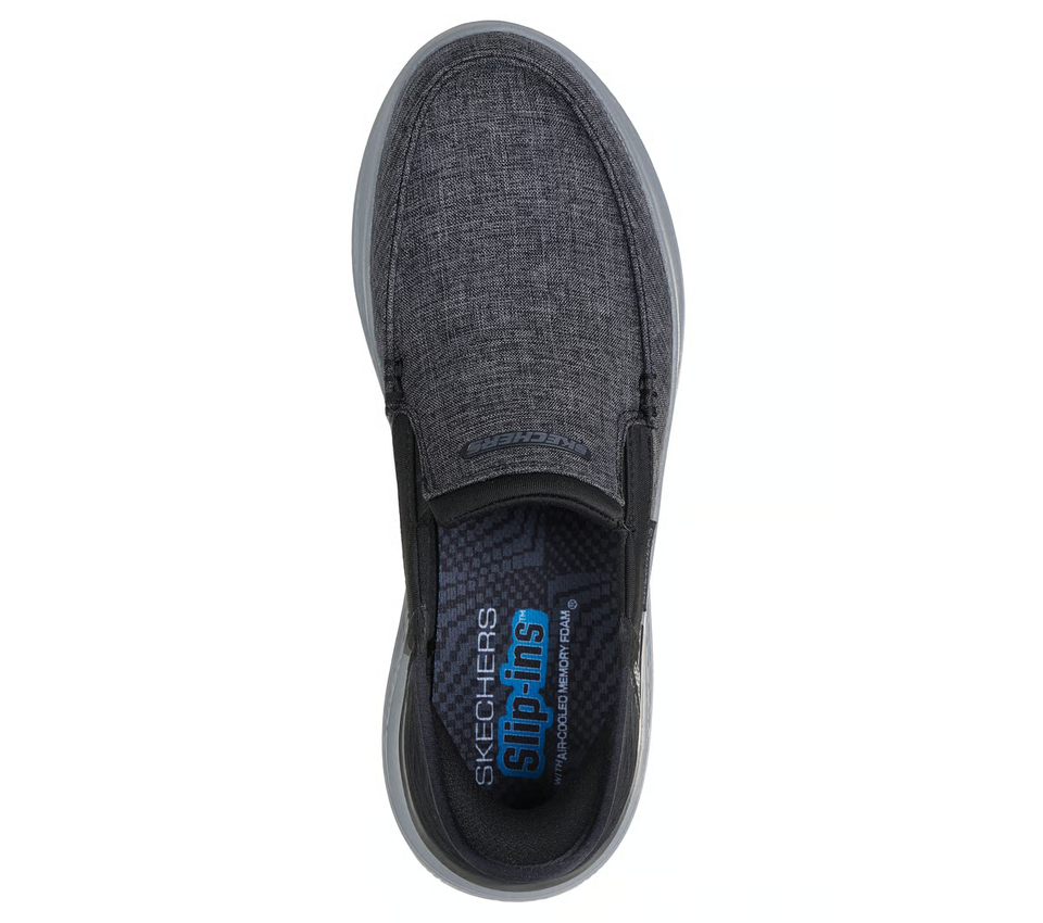 Skechers Shoes Men Black Slip Ins Comfort Dress Casual Memory Foam ...