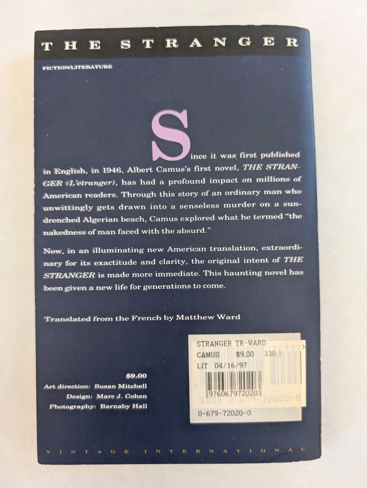 The Stranger by Albert Camus Book | eBay