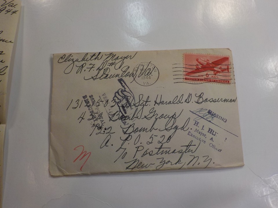 WW2 Letter 1944 Missing In Action 450th Bomb Group POW Fighting Mail ...