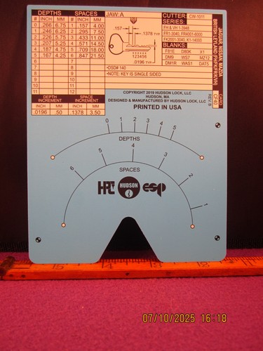HPC 1200 BLITZ KEY CODE CARD CF 40 ( JAGUAR NISSAN MAZDA BRITISH L ...
