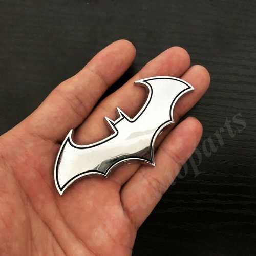 3D Metal Chrome Bat Dark Knight Mask Car Trunk Badge Decals Sticker ...