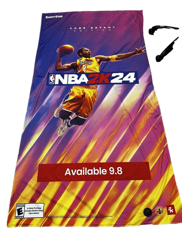 Kobe Bryant NBA 2K24 7’x4’ GameStop Banner RARE Los Angeles Lakers | eBay
