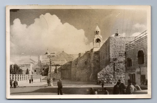 1950'S RPPC CHURCH OF NATIVITY EAST JERUSALEM JORDAN STAMP ISRAEL ...