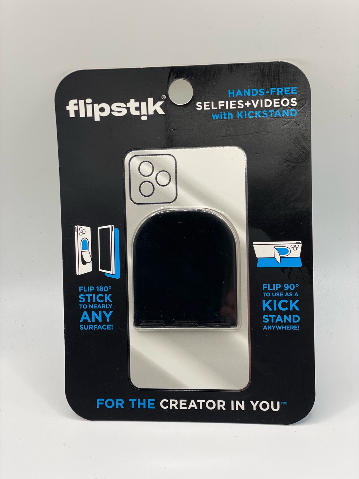 Flipstik Foldable Adhesive Phone Mount for Hands Free Selfie & Videos ...