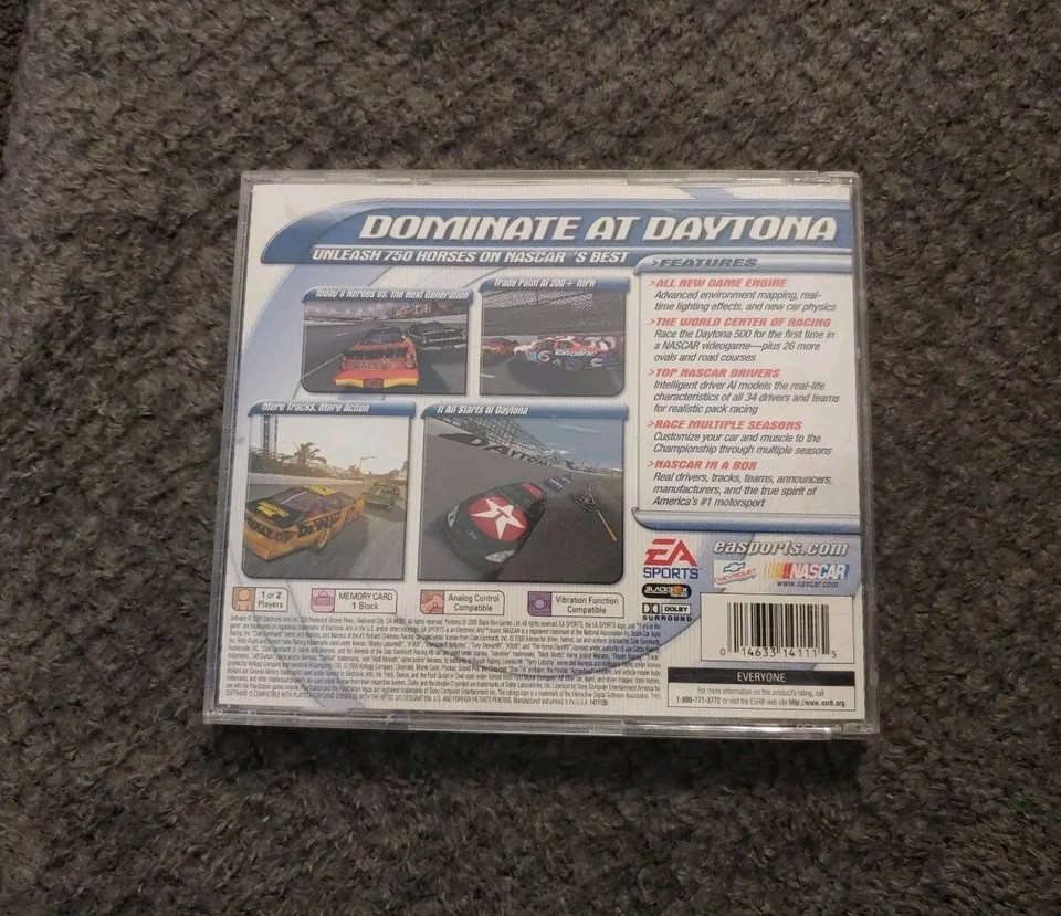 PS1 Nascar 2001 Video Game (Sony PlayStation EA) Vintage Complete w ...