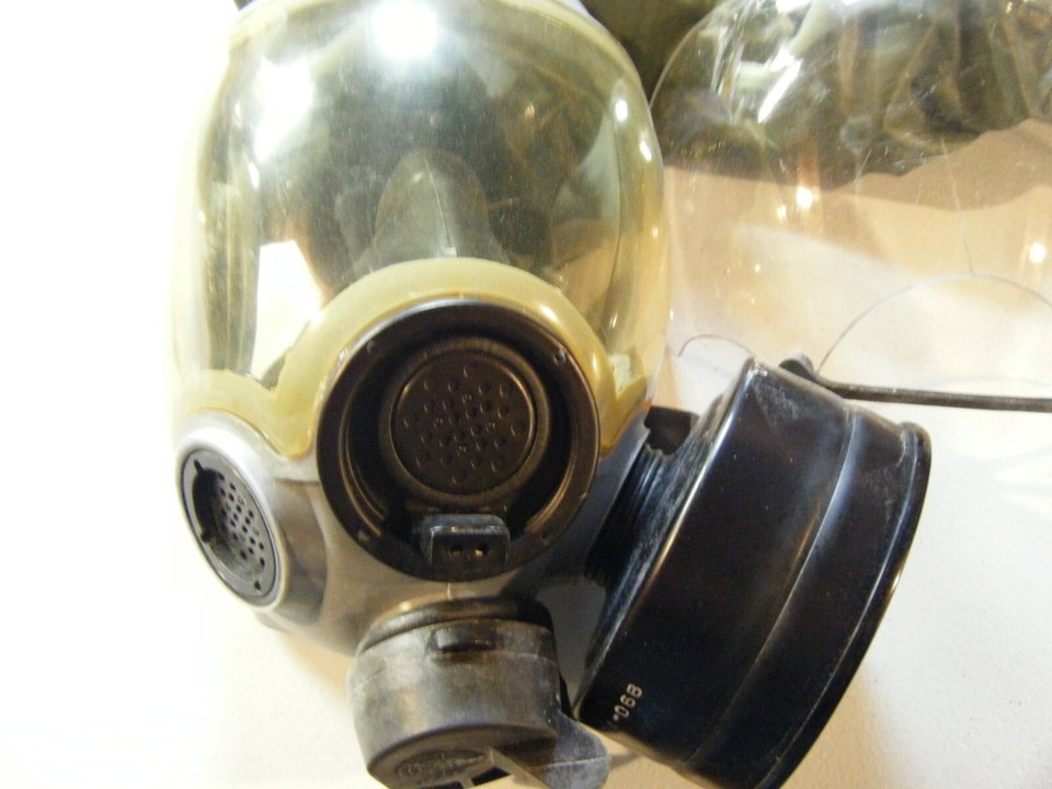 MCU 2A/P Gas Mask Set Filter SZ Large Military Hood Bio USAF MSA Air ...