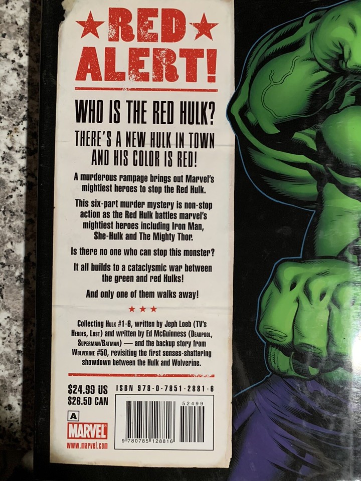 Hulk: Red Hulk Marvel Premiere Edition Graphic Novel Hardcover | eBay