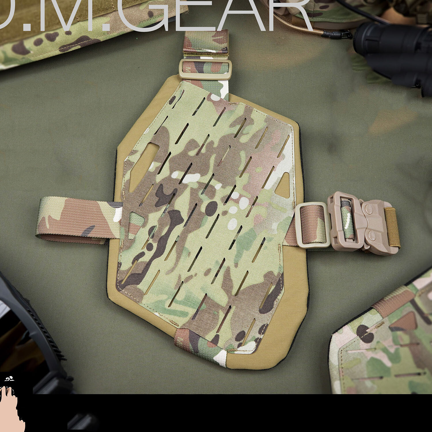 DMgear Tactical Oblique Leg Board Molle Hanging Board Thigh Panel Leg ...