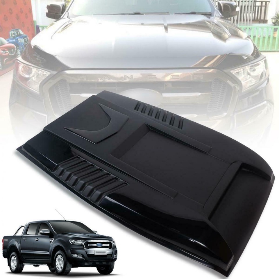 Bonnet Hood Scoop Cover Black Fits Ford Ranger Raptor wildtrack 2011 ...