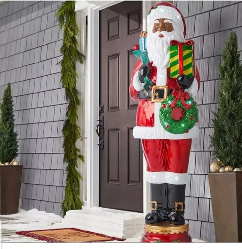 Member's Mark 6 Ft LED Resin Santa - Multicultural 72 inch NEW Factory ...