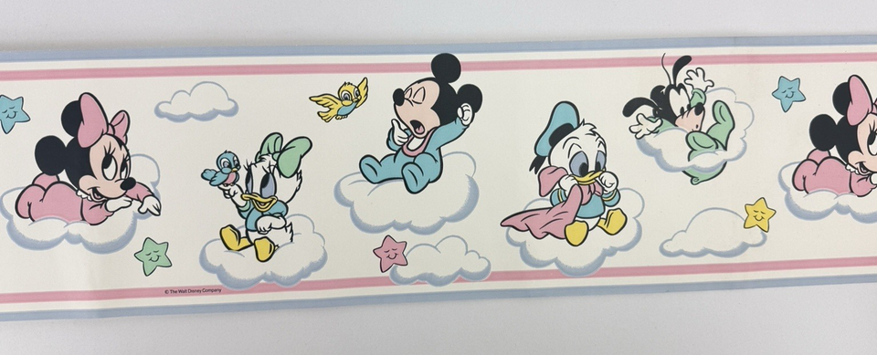 Vintage DISNEY Babies Decorative Border Wallpaper 3 x 4.57 m - NEW OLD ...