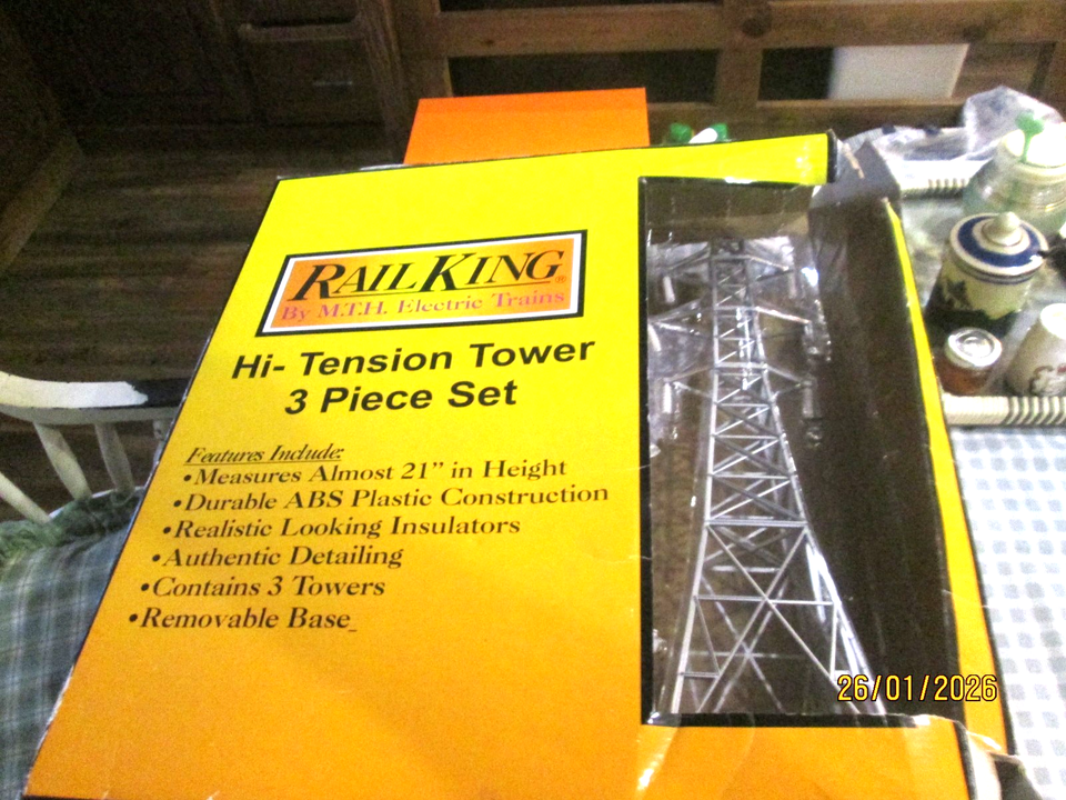 RaiLking by MTH O Gauge -Three Hi-Tension Towers-Boxed | eBay UK