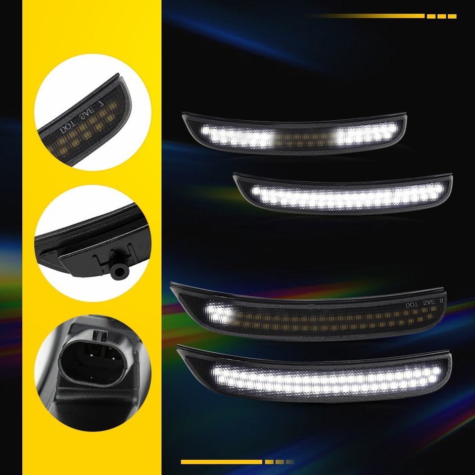 Dynamic Scan White LED Side Marker Light For 2015-22 Dodge Charger ...