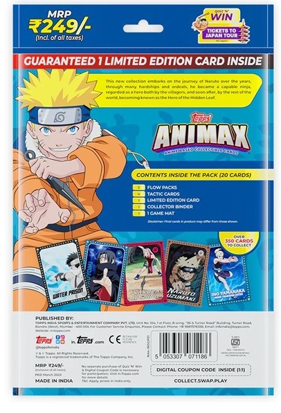 Topps Animax 2024 Official Naruto Collectible Card Game (Smart Game ...