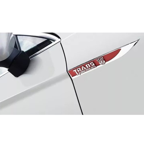 2x Transformers Autobot Metal Emblem Car Fender Blade Badge 3D Sticker ...