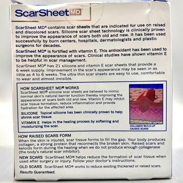 ScarSheet Nearly Invisible Silicone Scar Sheets. 21 Sheets for sale ...