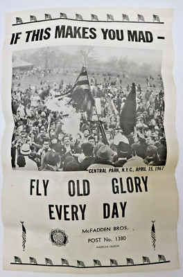 April 15 1967 Paper Poster IF THIS MAKES YOU MAD FLY OLD GLORY EVERY ...