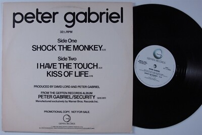 PETER GABRIEL Shock The Monkey GEFFEN 12" VG++/NM promo u | eBay