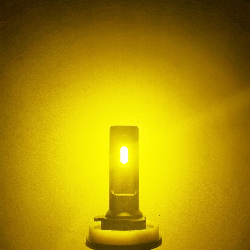 Canbus Lamp H8 H11 H9 Amber Yellow Fog Light Bulbs LED Super Bright USA ...