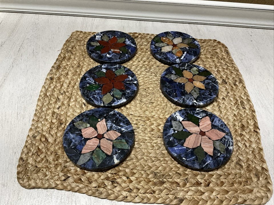 Broken Glass Designed Coasters Set Of 6 | eBay